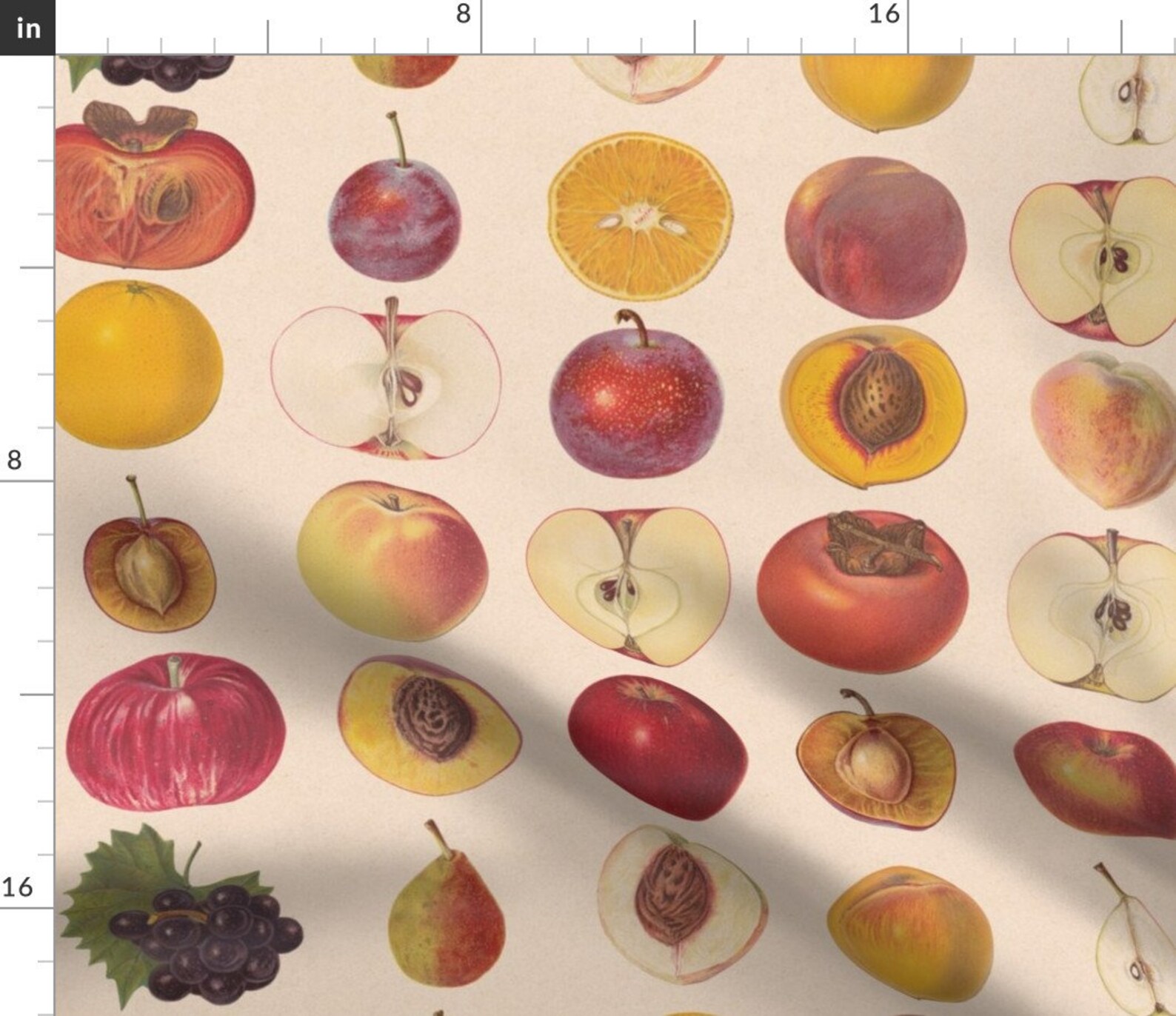 Vintage Fruit Fabric Vintage Fruit Assortment by - Etsy