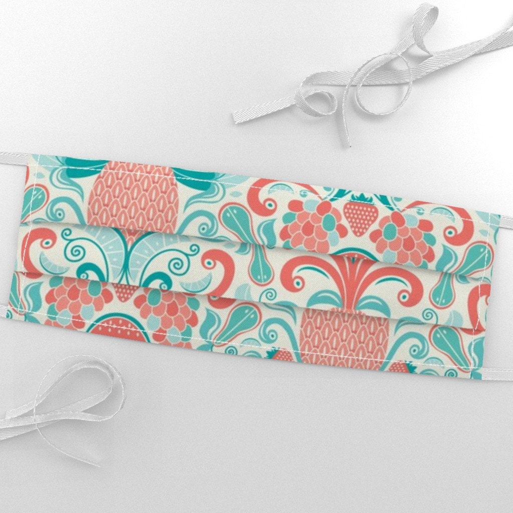 Pineapple Damask Fabric Ambrosia Fruit Damask Pineapple - Etsy