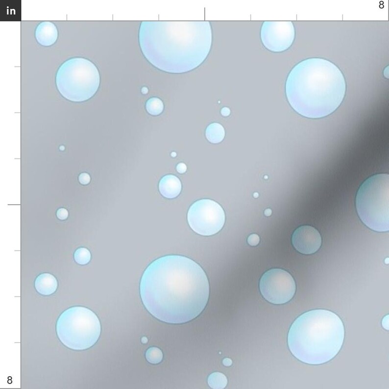 Bubbles Fabric - Bubbles on Grey by Sugarpinedesign - Gray Bubbles ...