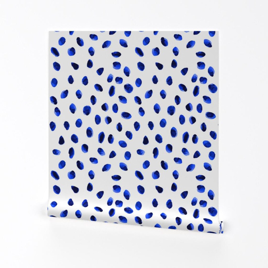 Blue Spots Wallpaper - Blue Splots by Limezinniasdesign - Blue Spots ...