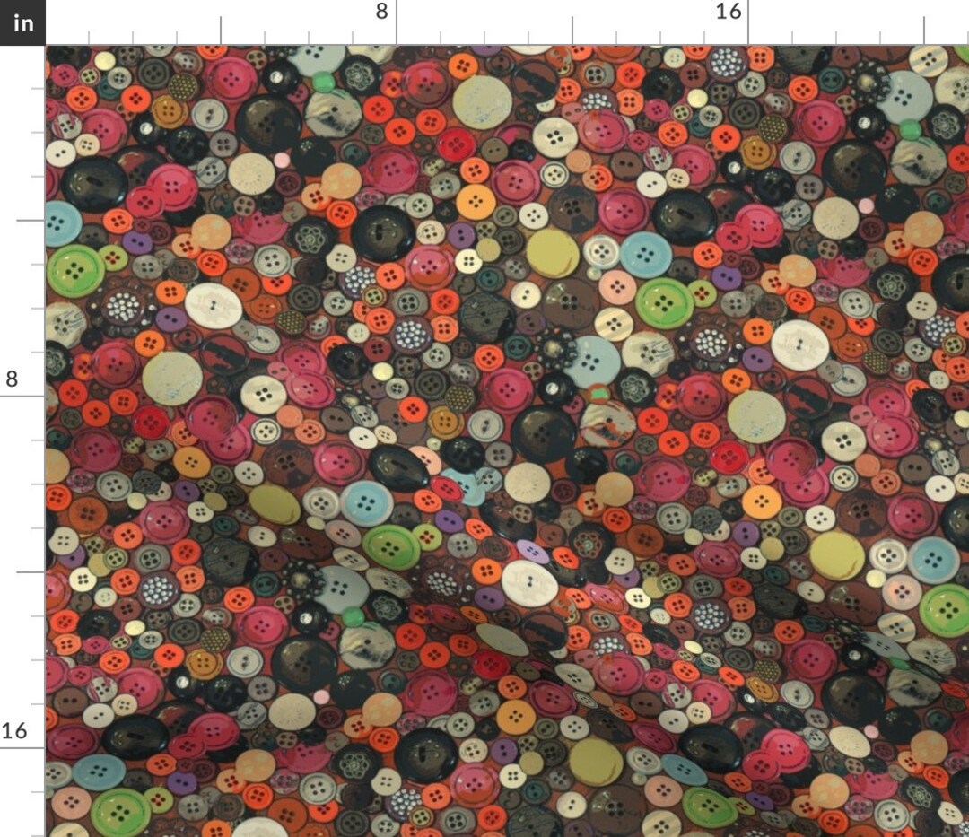 Button Fabric Ugly Buttons by Elramsay Notions Buttons - Etsy