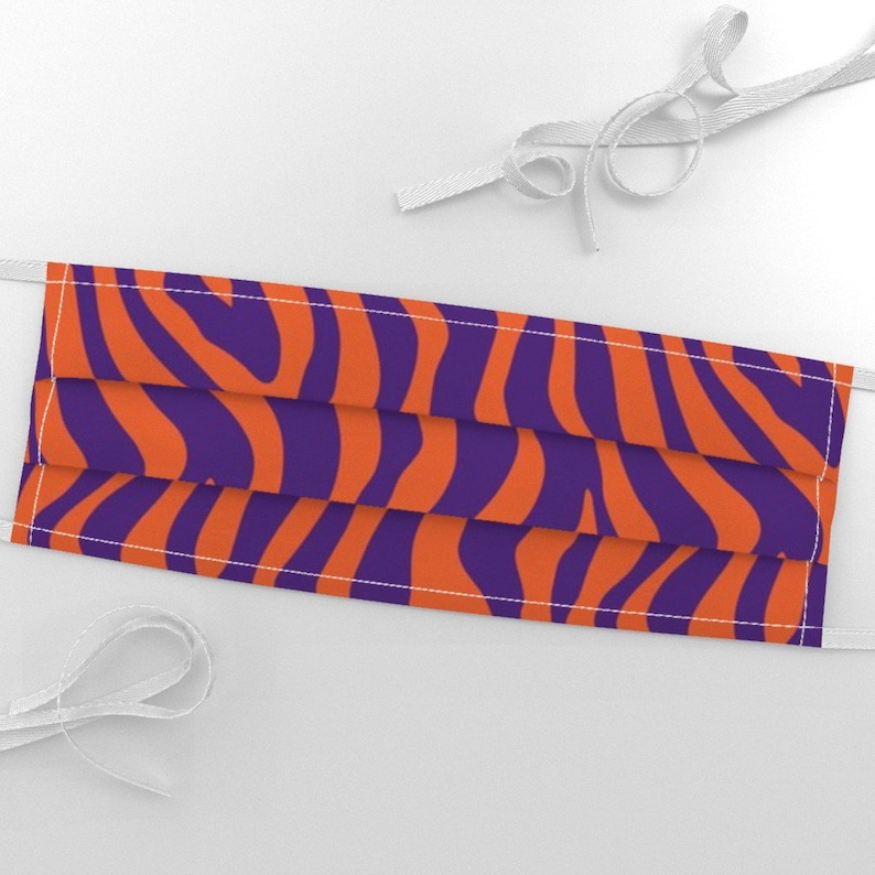 Neon Animal Print Fabric Tiger Stripes by Khaus Jungle - Etsy