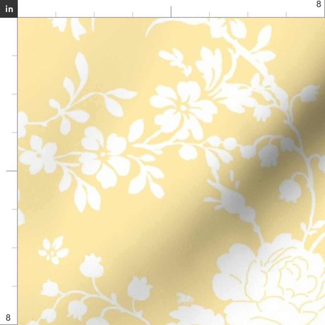 White Roses Fabric Bridal Suite Buttercup by Lilyoake | Etsy