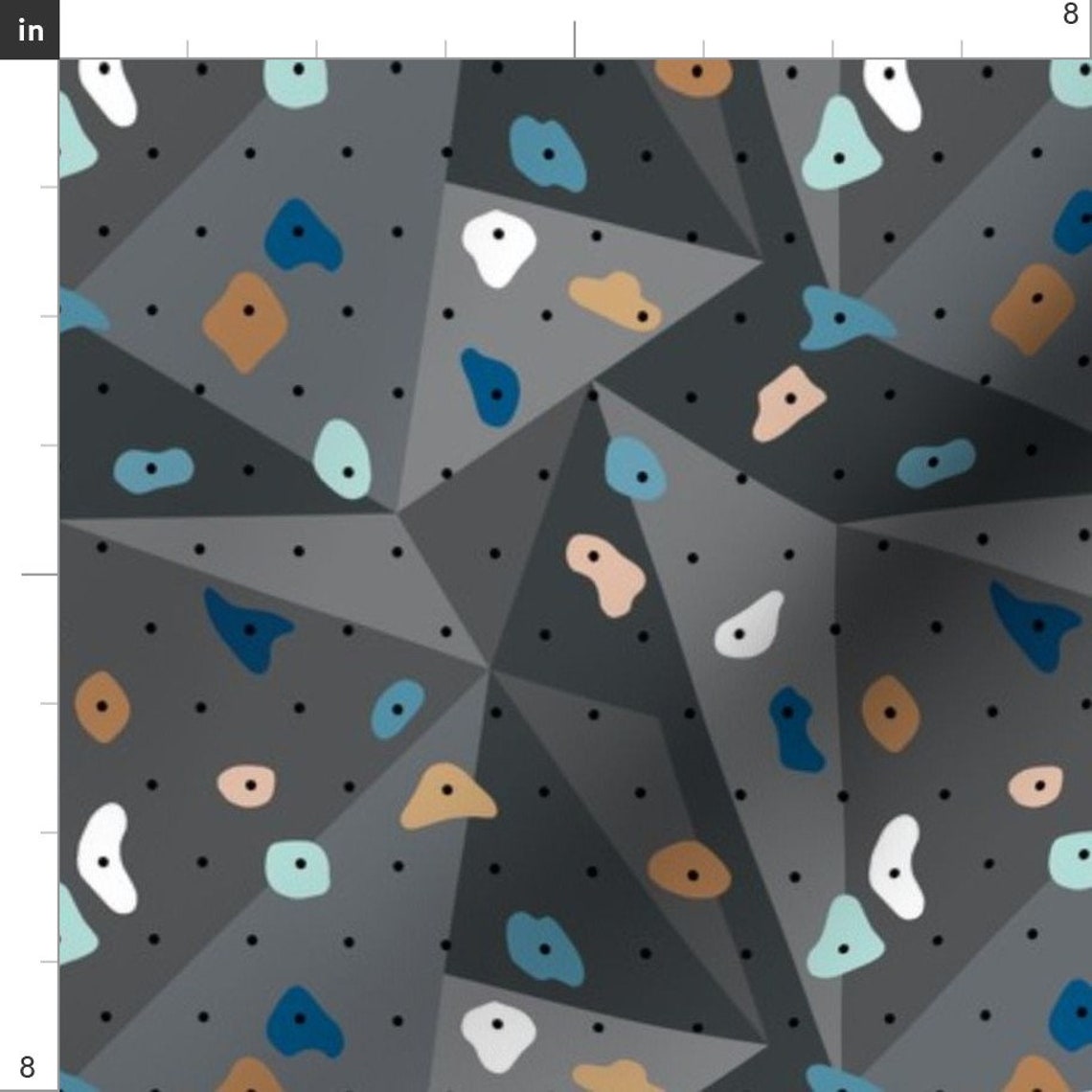 Rock Climbing Fabric Climbing Lovers by Littlesmilemakers - Etsy