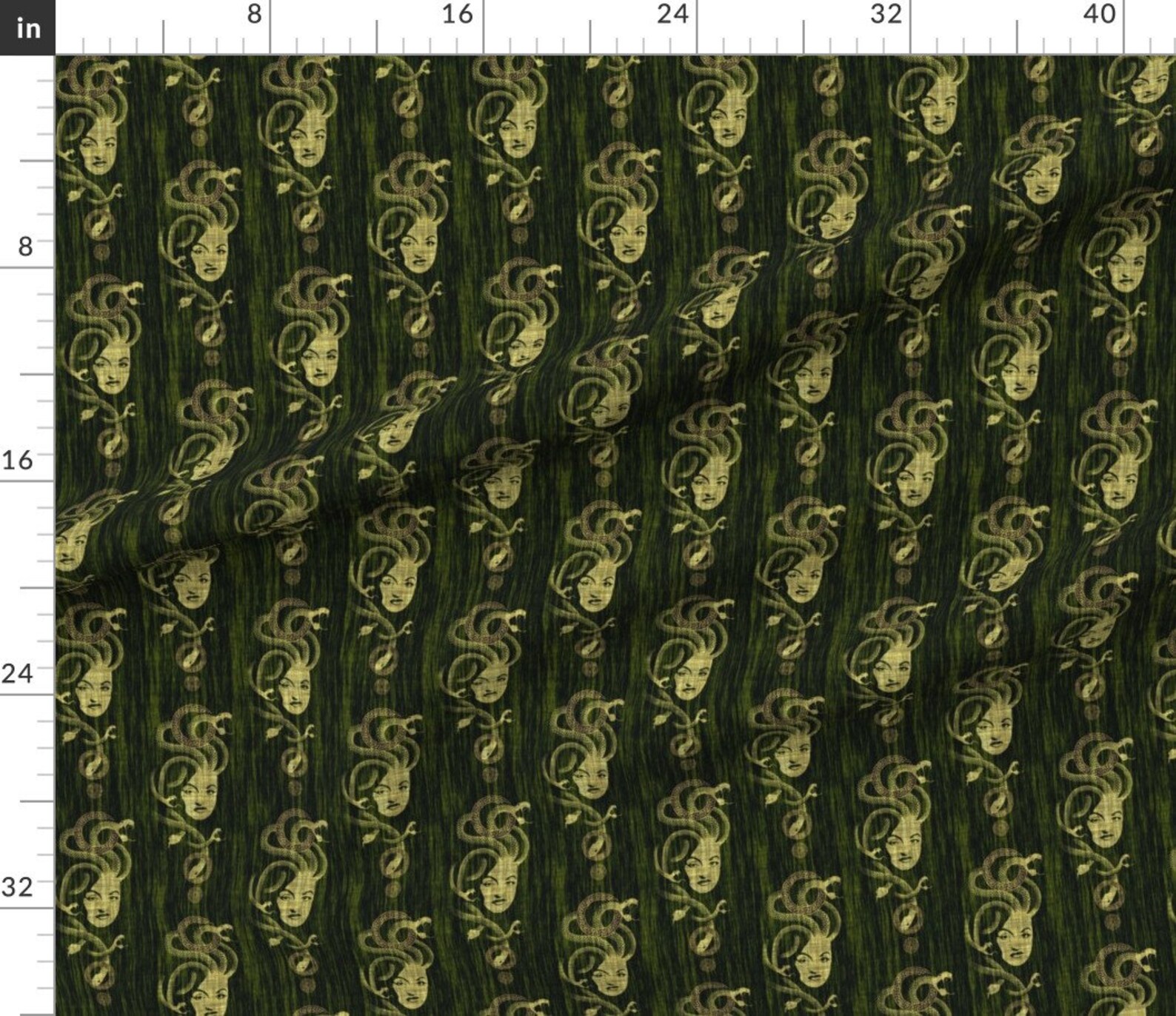 Myths Fabric Medusa by Thecalvarium Greek Myth Antiquity - Etsy