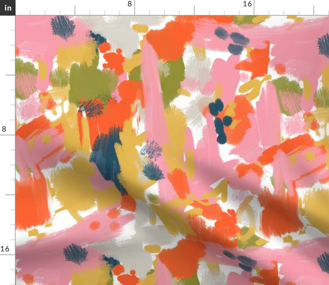 Abstract Modern Fabric Happiness by Fable Design Mod Abstract Home ...