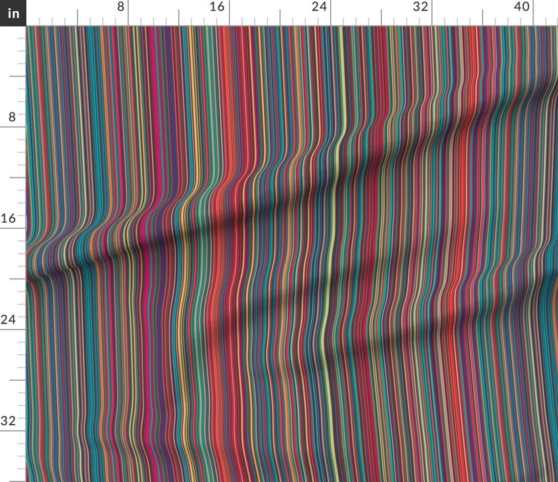Vertical Stripe Fabric Fantastic Mini Stripe Vertical by - Etsy
