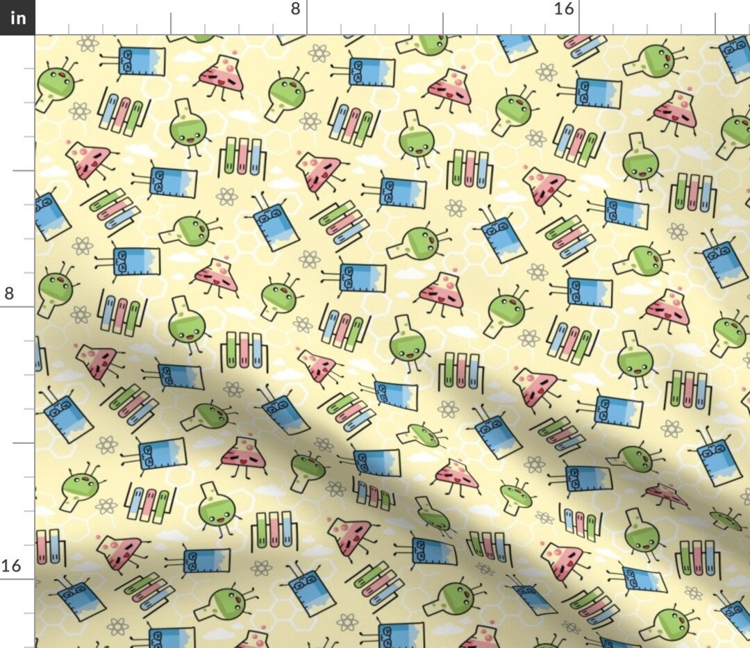 Chemistry Fabric Cutie Pie Chemistry by Zdesign Chemistry Yellow Green ...