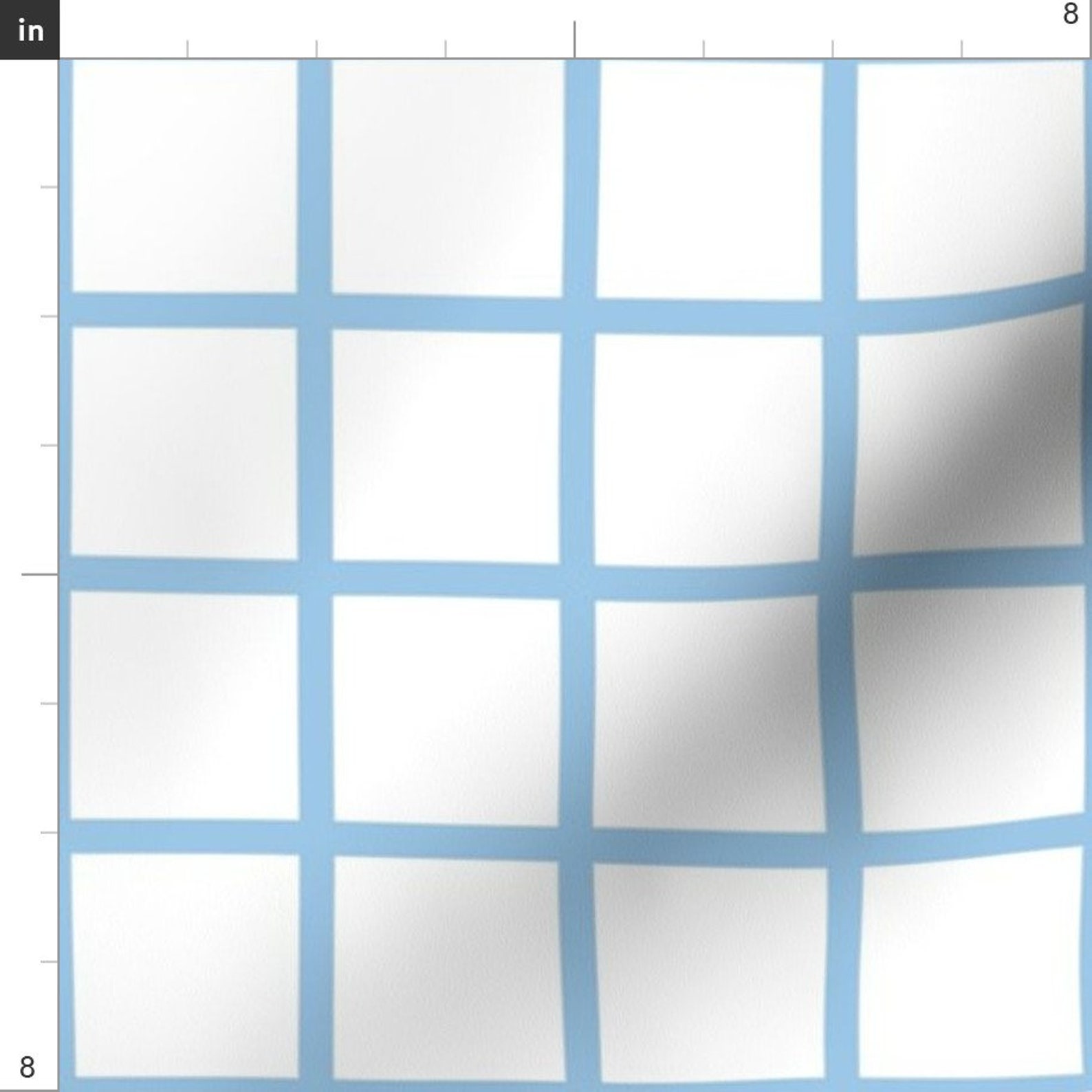 Blue and White Grid Fabric Grid Blue On White By Sylviaoh - Etsy Italia