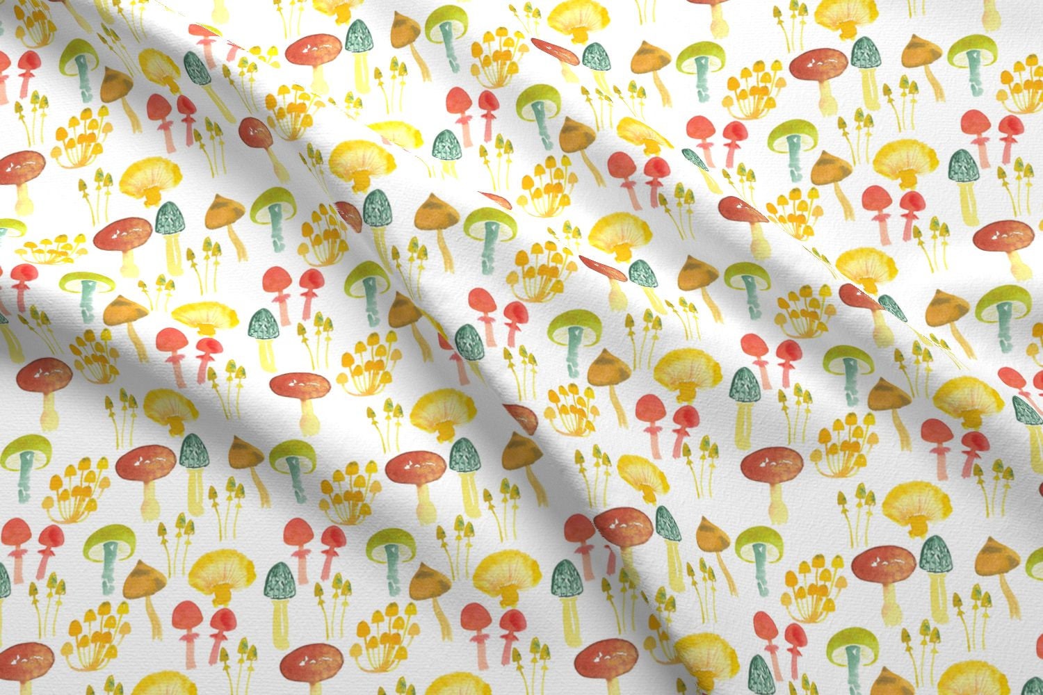 Colorful Mushroom Fabric Fairy Mushrooms By Ruth_Robson | Etsy