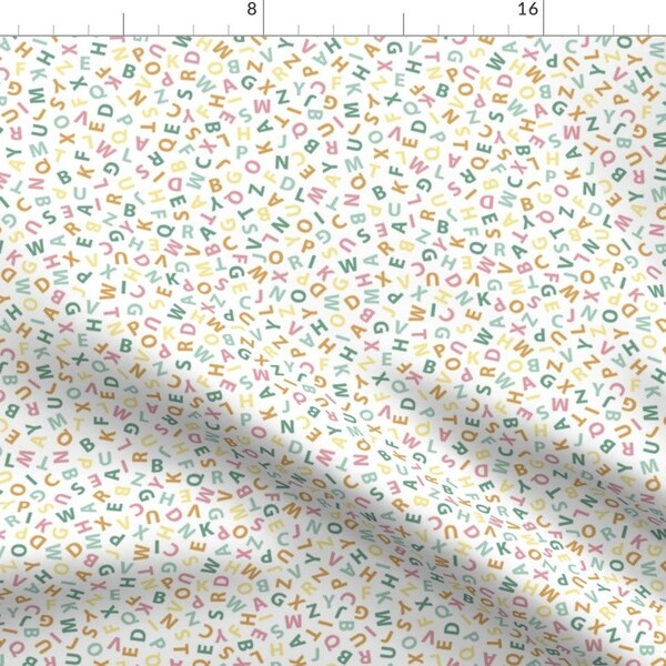 Alphabet Fabric - Etsy