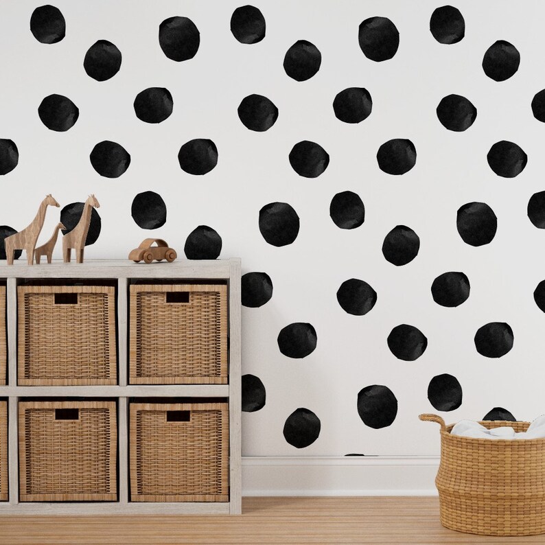 Large Dot Wallpaper Large Cut Paper Dots by Patrice N - Etsy