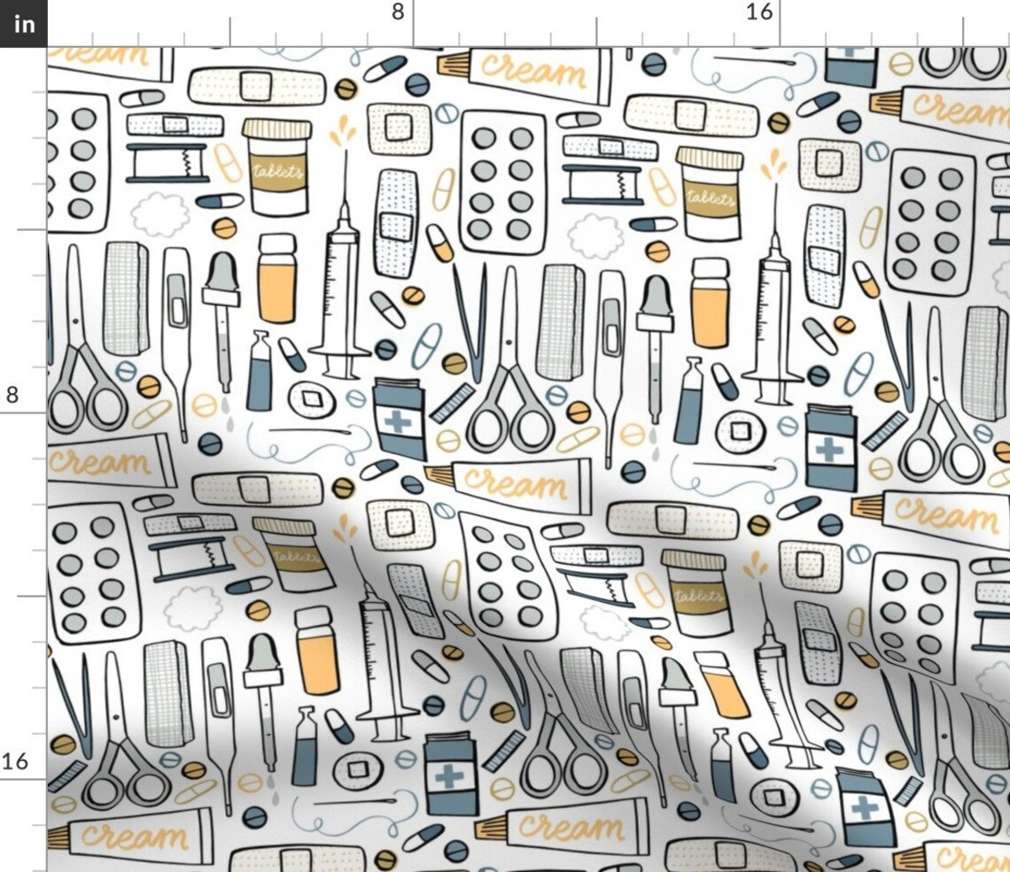 Medical Tools Fabric First Aid Kit Neutral by Natalia - Etsy