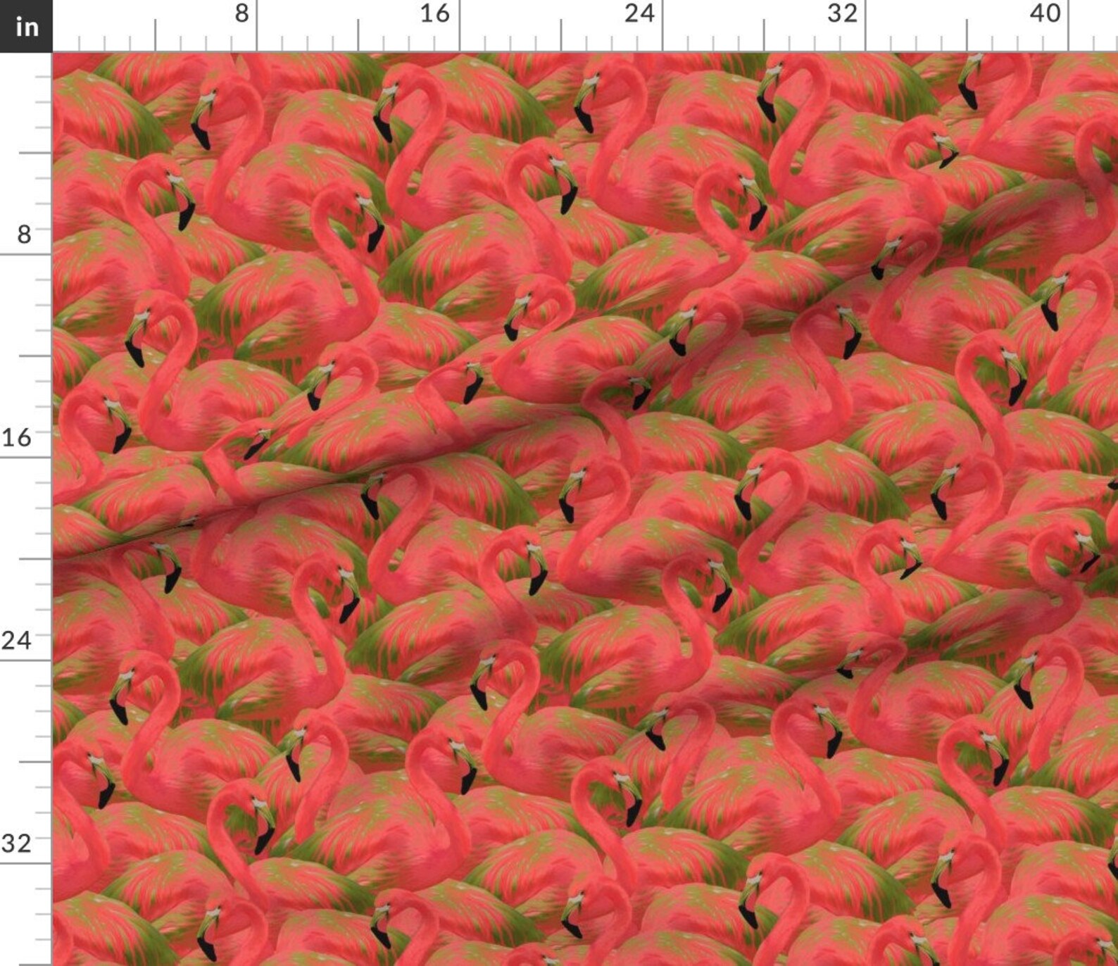 Vintage Pink and Green Flamingo Fabric Flamingo Fever in - Etsy Canada