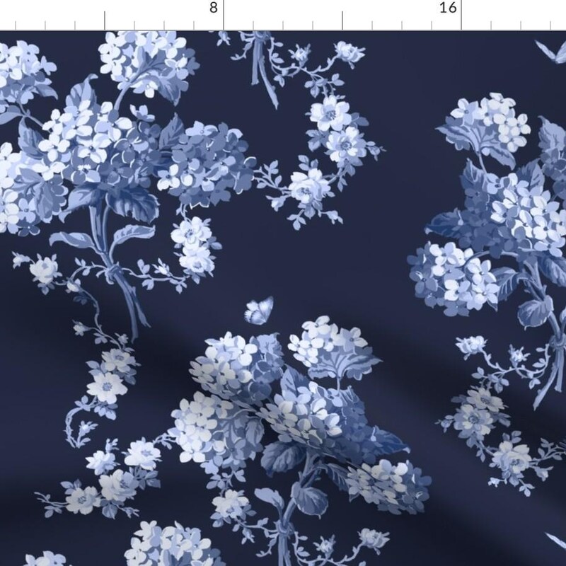Hydrangea Fabric - Etsy