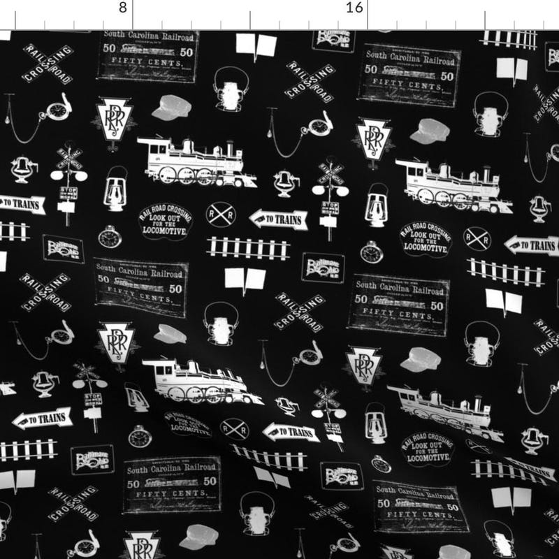 Railroad Quilting Fabric - Etsy
