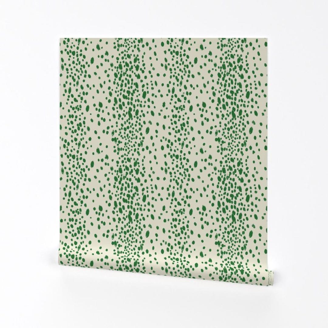 Green Dot Removable Peel and Stick Wallpaper - Shagreen Animal Print ...