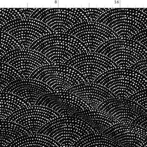 Scales Fabric Large Ink Dot Scales Black by - Etsy