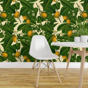 Lemon Wallpaper - Lemon Botanical by Peacoquettedesigns - Lemon Custom ...