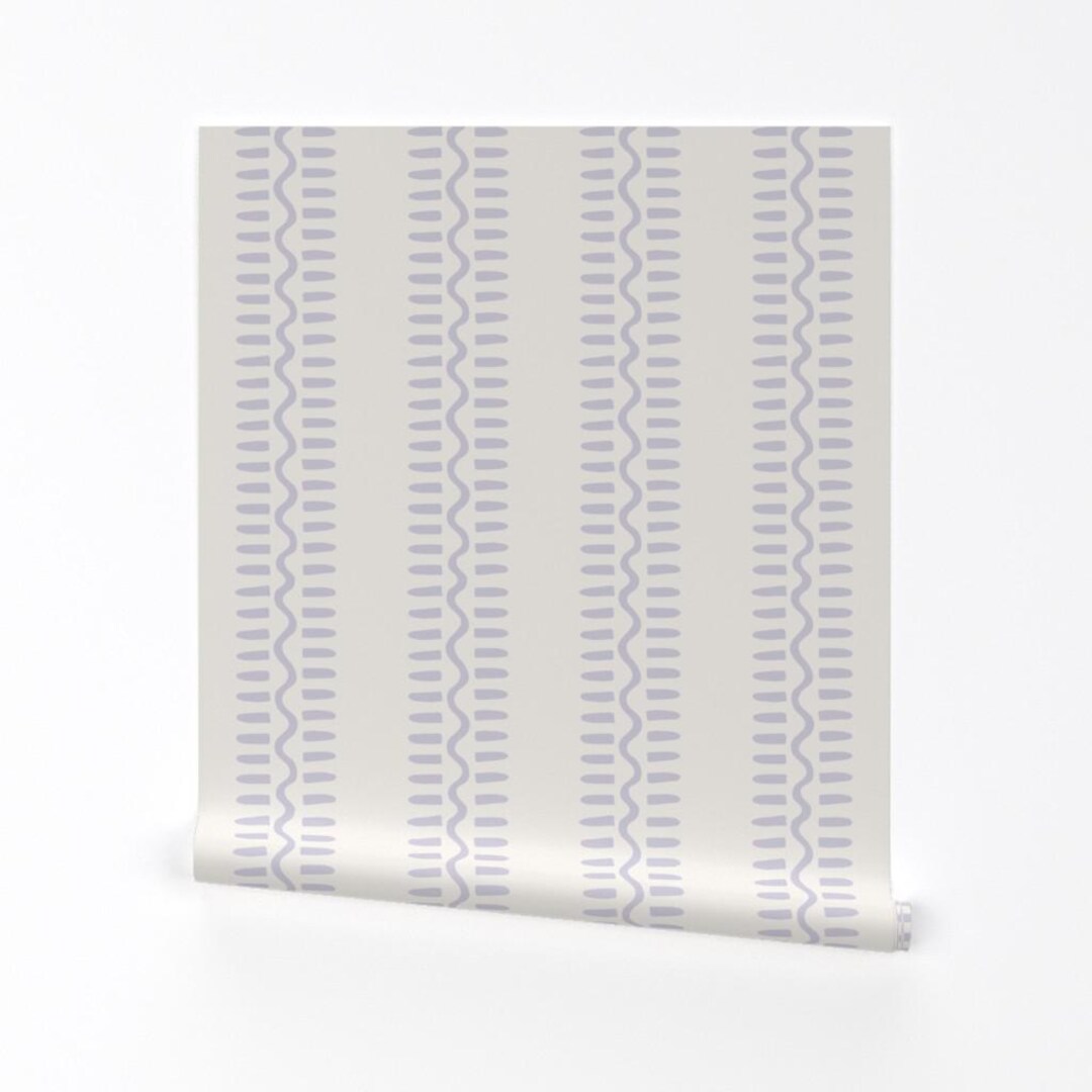 Y2K Stripe Peel and Stick Wallpaper - Elliott Wavy Violet - Etsy