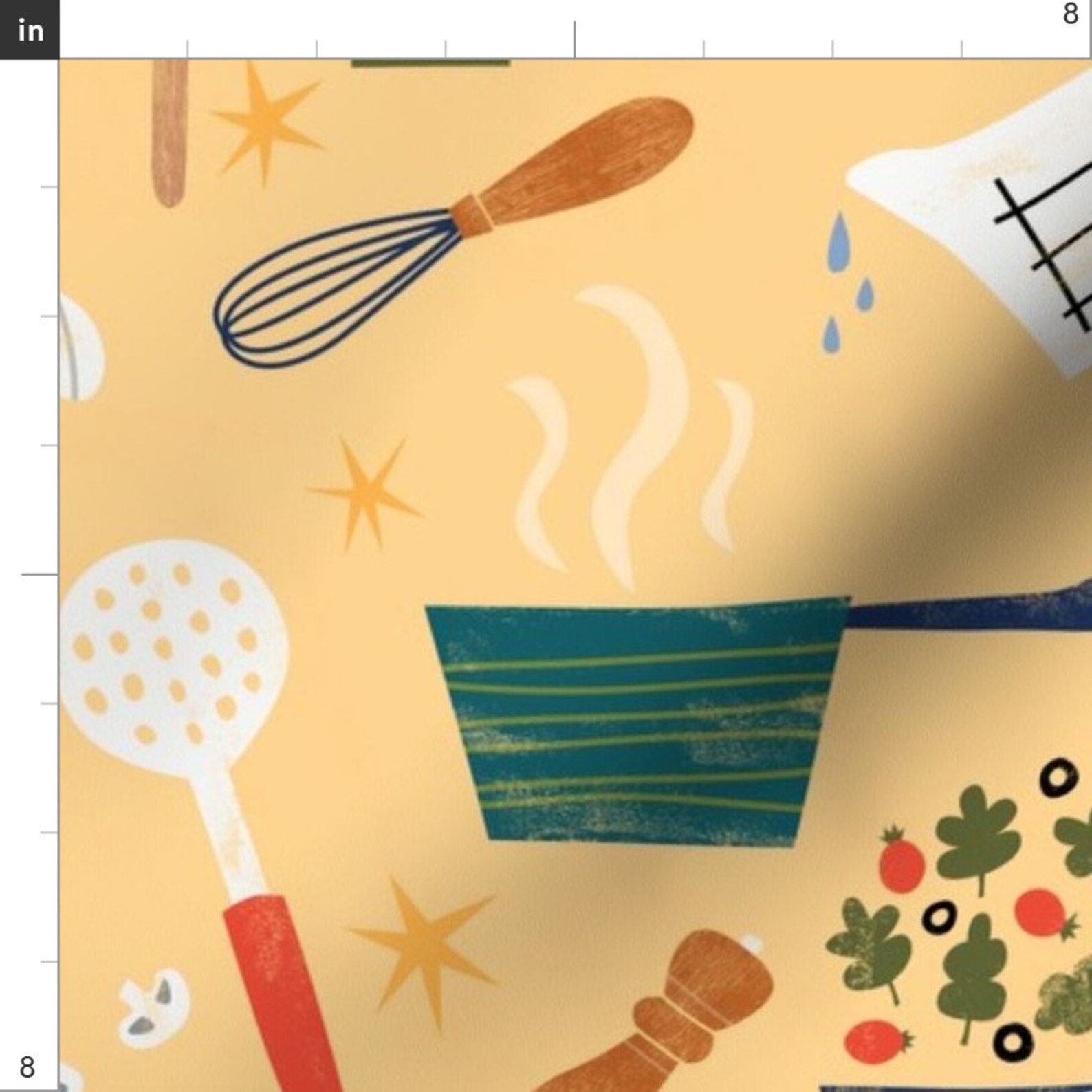 Cooking Fabric Lets Cook by Designs by Lisa K Kitchen - Etsy