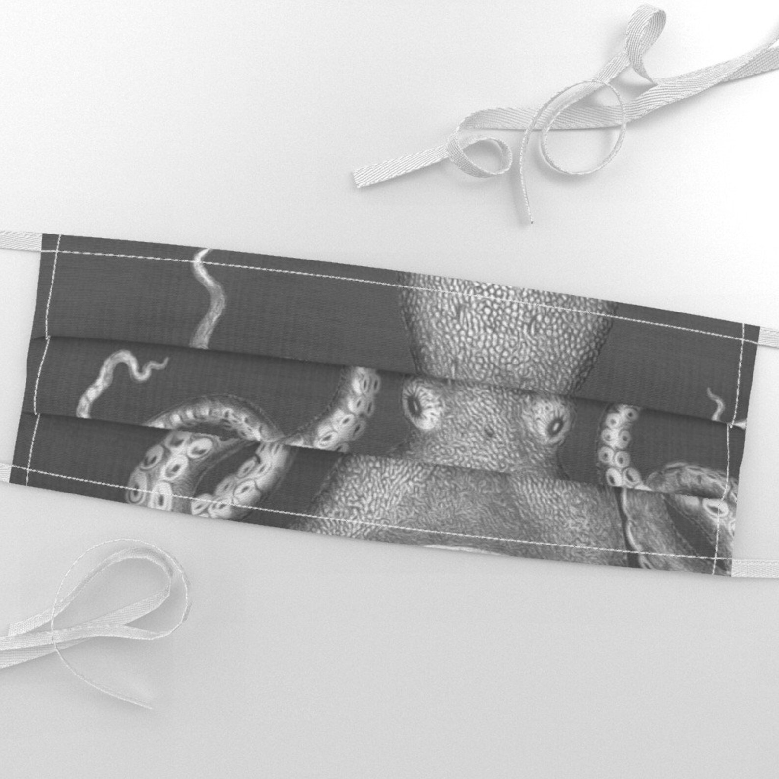 Octopus on Gray Fabric Octopus Oasis // Gray by | Etsy