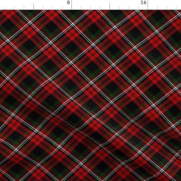 Red Plaid Fabric - Etsy