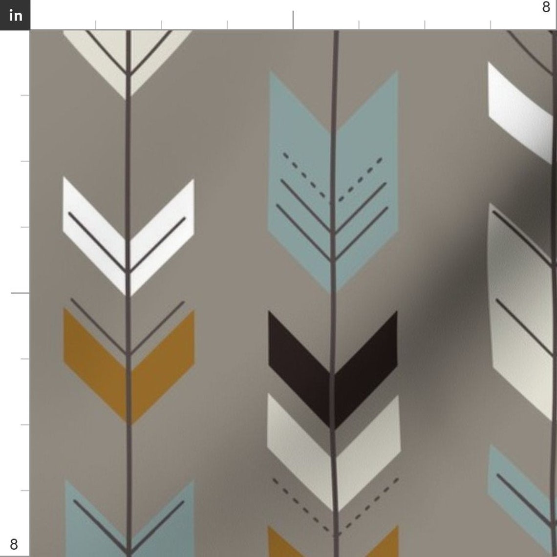 Fletching Arrows Fabric Fletching Arrow // Brown by - Etsy