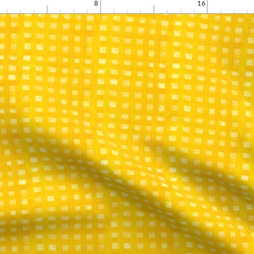 90s Yellow Plaid Fabric Cher's Plaid by - Etsy