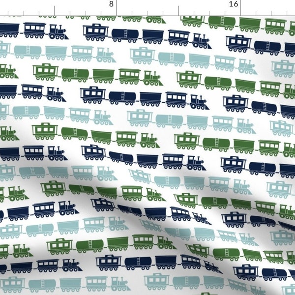 Navy Blue Train Fabric - Etsy