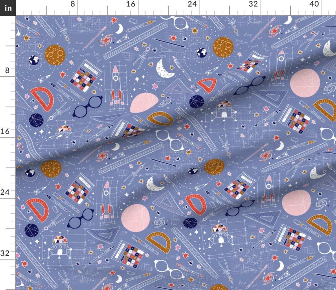 Moon Astrological Fabric I Design the Rockets Little - Etsy