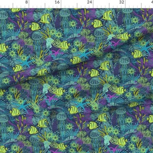Great Barrier Reef Fabric Reef Life by Cjldesigns Great - Etsy