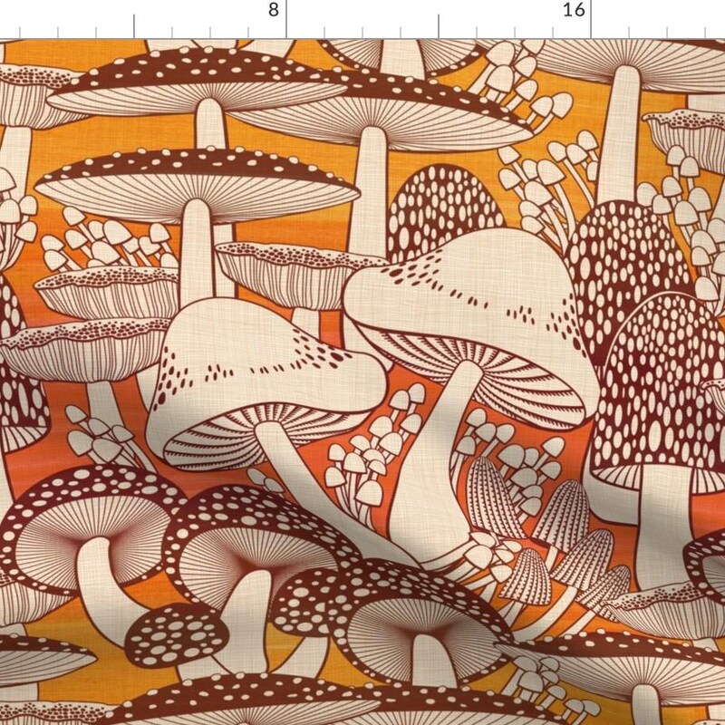 Mushroom Fabric - Etsy