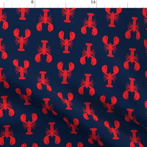 Lobster Print Fabric - Etsy