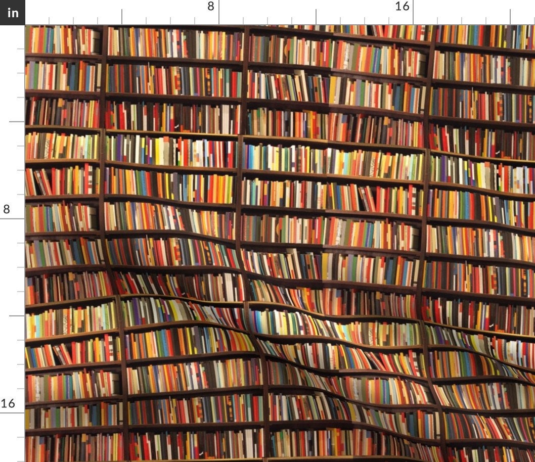 Books Fabric Book Shelf by Lauredesigns Book Library - Etsy