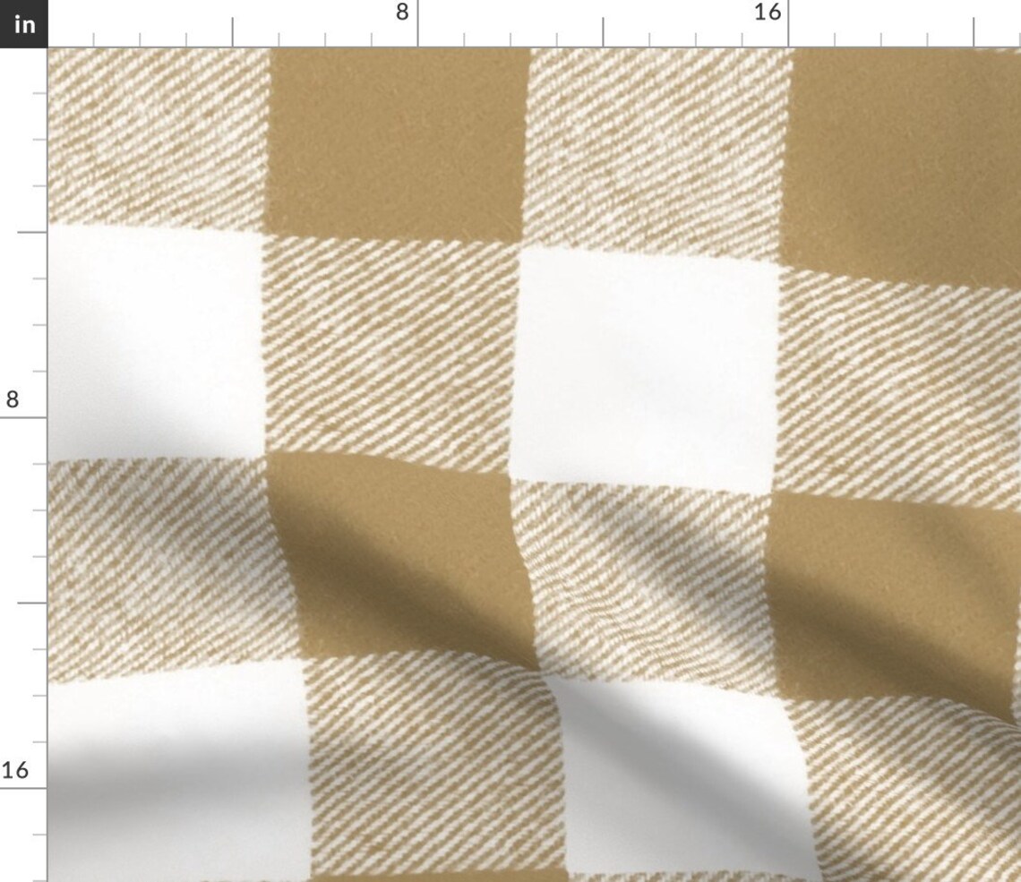 Light Brown Buffalo Check Fabric Buffalo Check in Tan by - Etsy