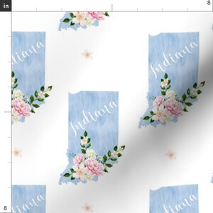 Indiana Love Fabric 6 Indiana / White by Shopcabin Boho Indiana Floral ...