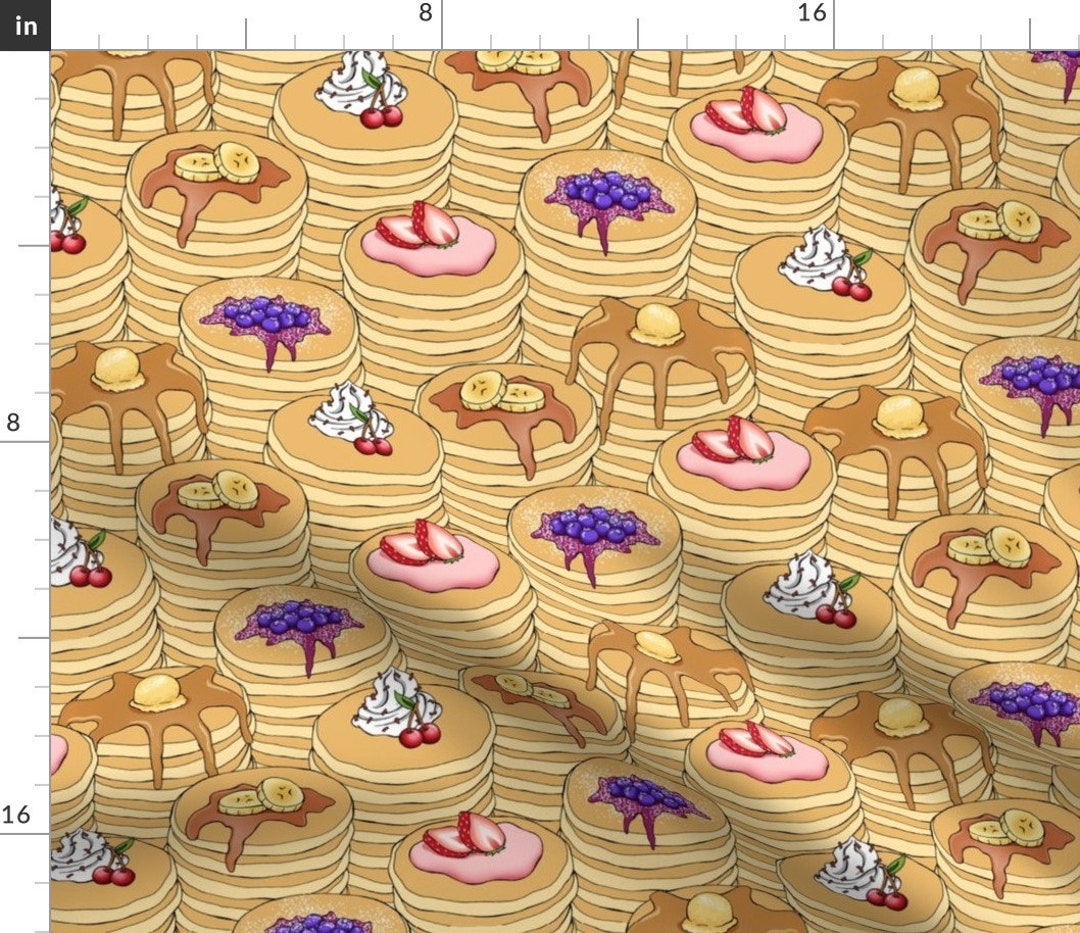 Pancake Breakfast Fabric Flapjack Stack by Pattysloniger Hotcake ...