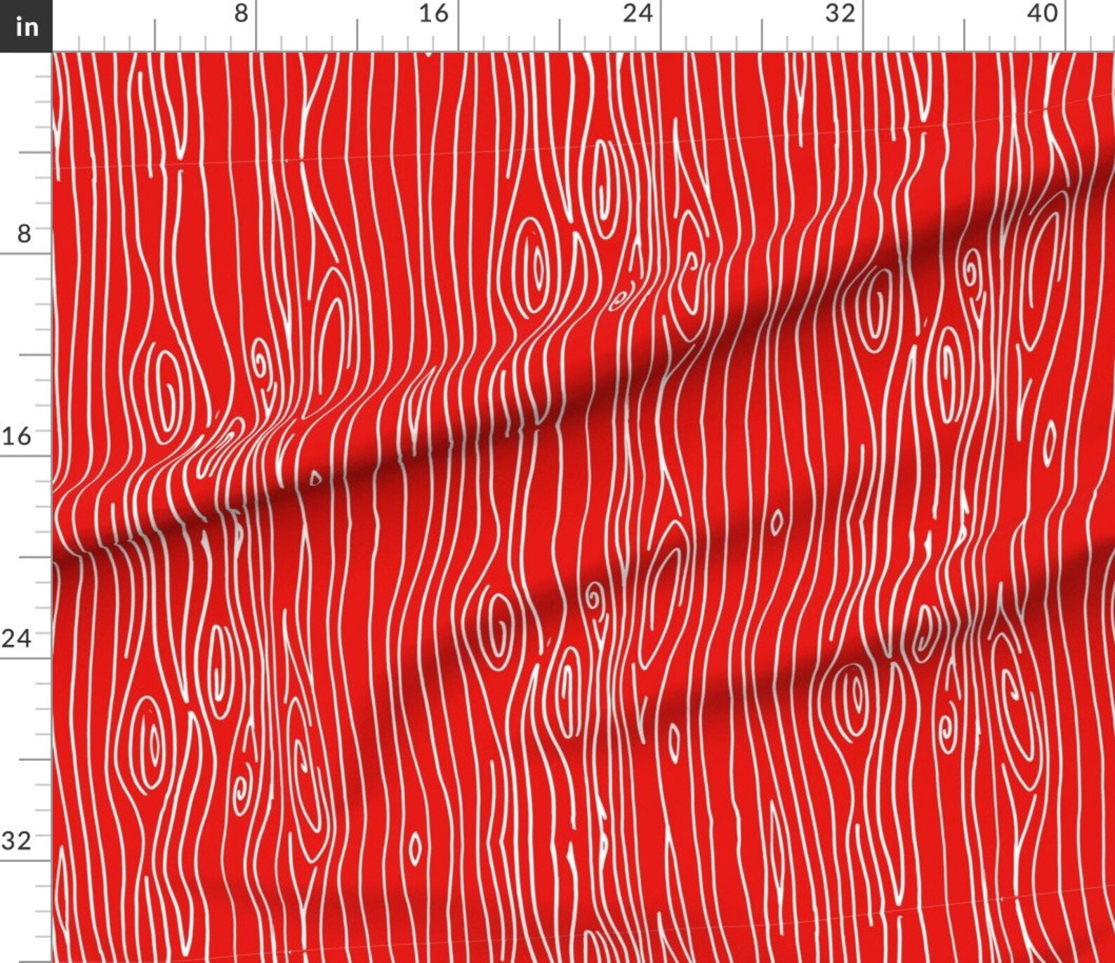 Red Wood Grain Fabric Wonky Wood Grain Poppy by Jesseesuem | Etsy