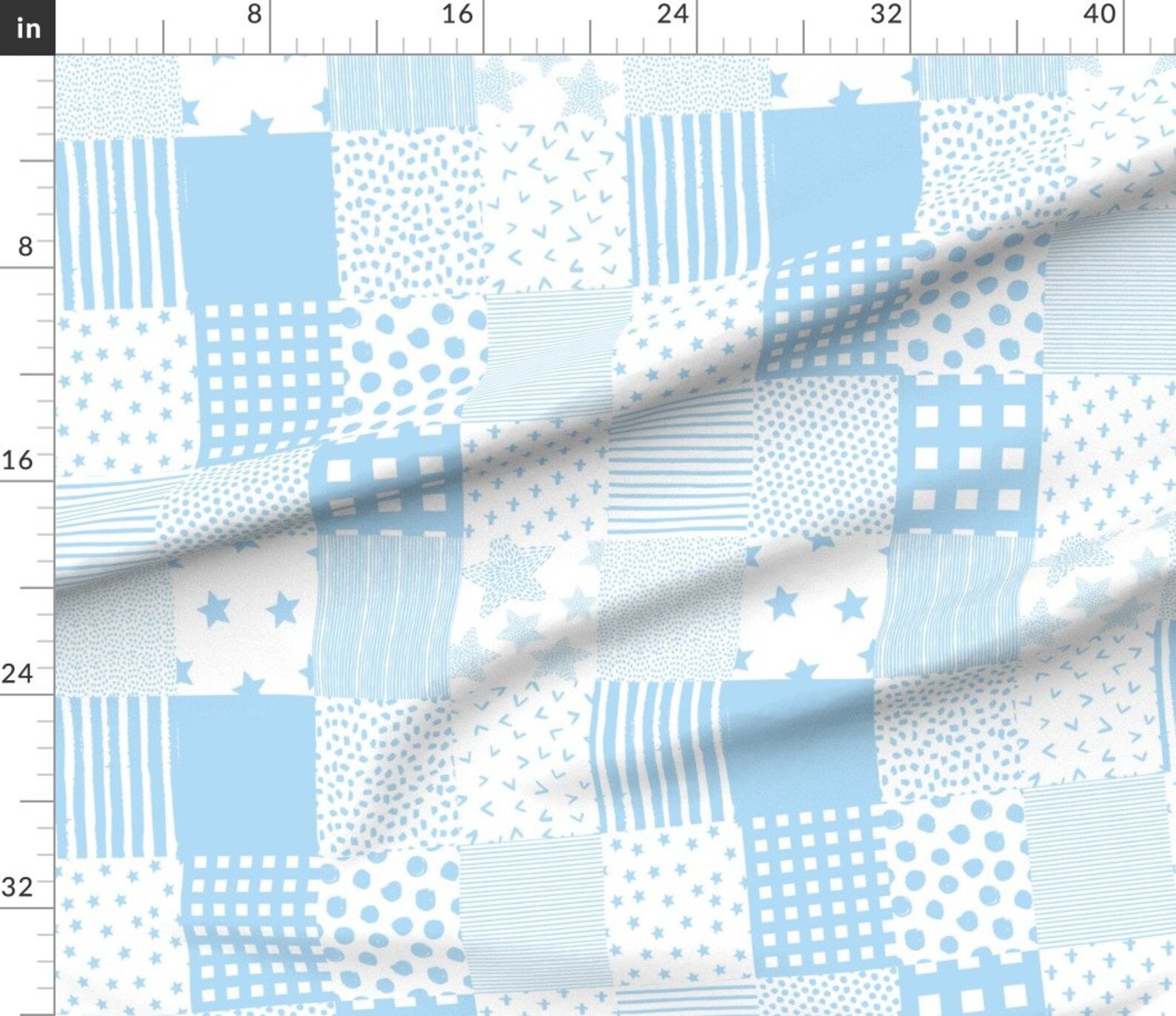 Boy Fabric 21 Baby Blue Whole Cloth / Cheater Quilt By | Etsy