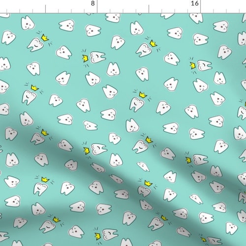 Diamond Teeth Fabric Teeth and Diamonds by Magic Circle | Etsy