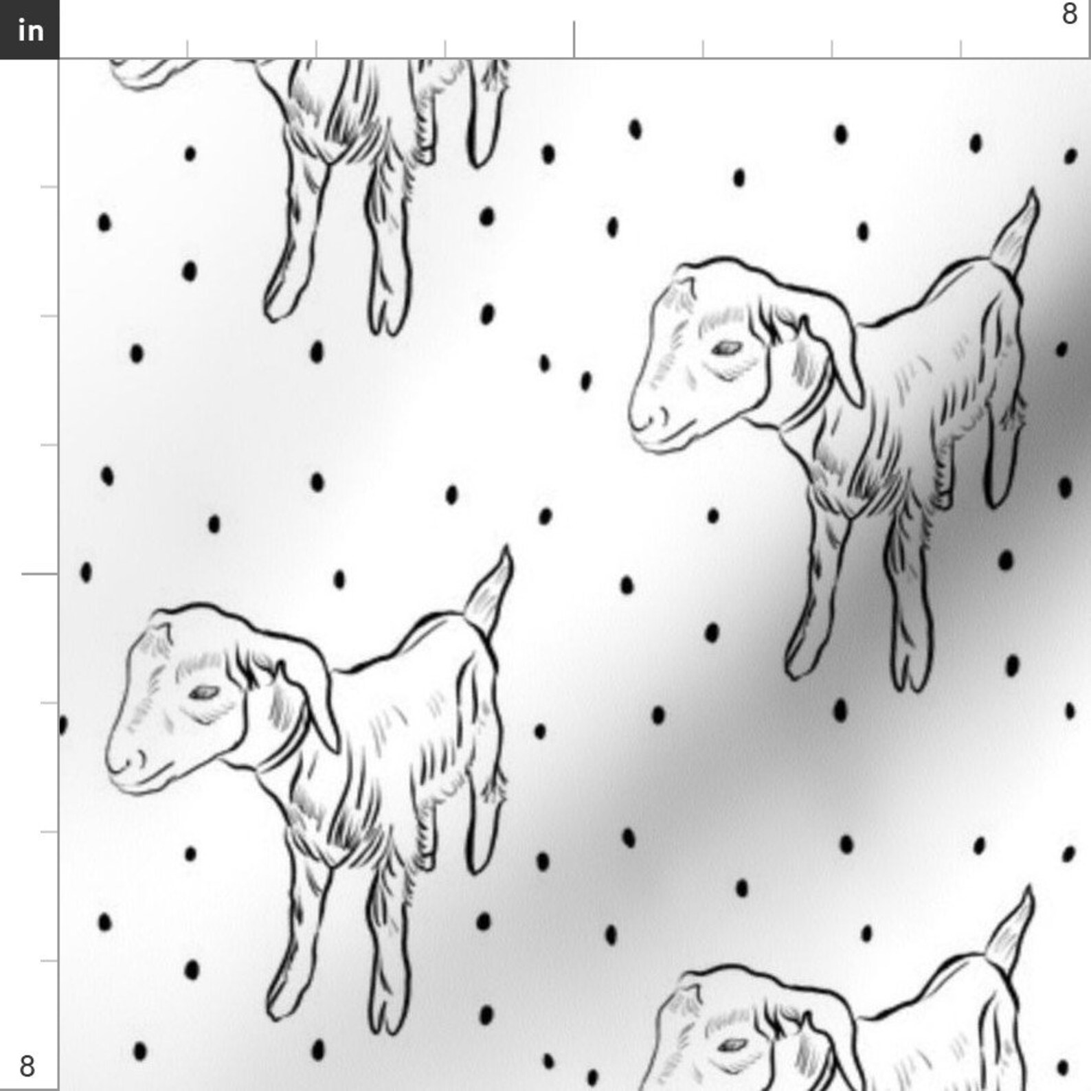 Baby Goat Fabric Baby Goat With Spots by Tarareed Baby - Etsy