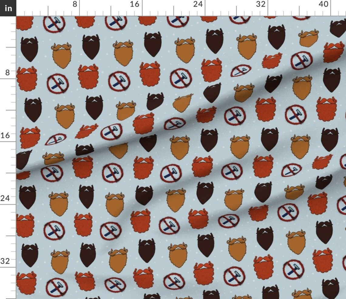 Beard Fabric A Beard is for Life by Thequirkyquince Beard - Etsy