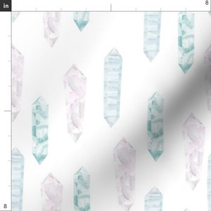 Crystal Fabric Crystals by Innamoreva Modern Crystal Gemstones Cotton ...