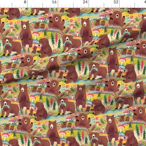 Brown Bear Fabric Brown Bears Are Back by Miraparadies Bear Kids ...