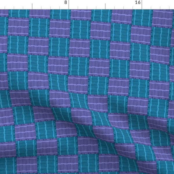 Purple Teal Fabric - Etsy