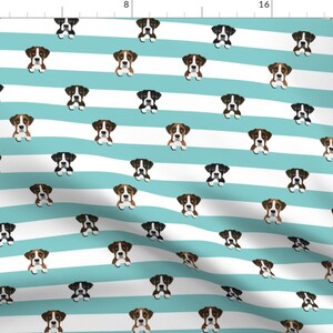 Boxer Fabric Boxer Stripes Dog Fabric Blue by Petfriendly Boxer Dog ...