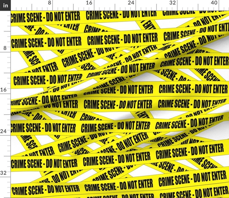 Crime Scene Fabric Do Not Enter Stay Out Barricade Notice - Etsy