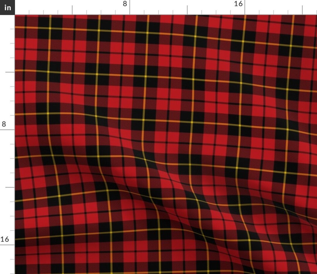 Wallace Fabric Wallace Clan Tartan 3 by Weavingmajor Wallace Red Black ...