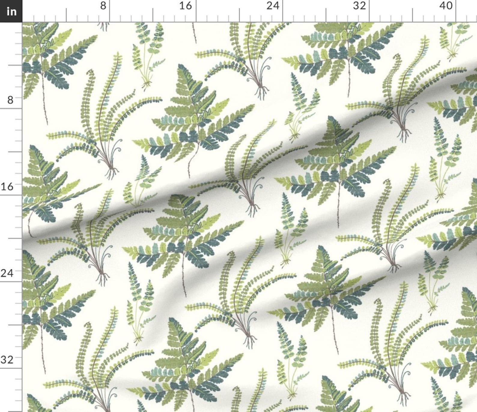 Ferns Fabric Fern Botanical by Melissahyattfabrics Ferns | Etsy